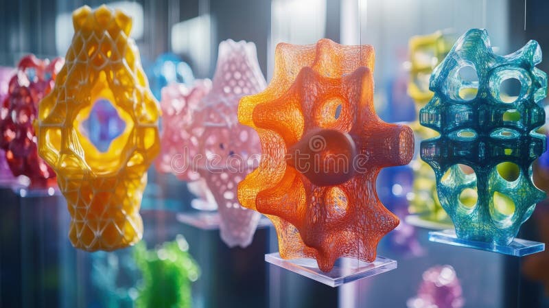 3d Printed Objects Hanging in Showcase Exhibiting Additive ...