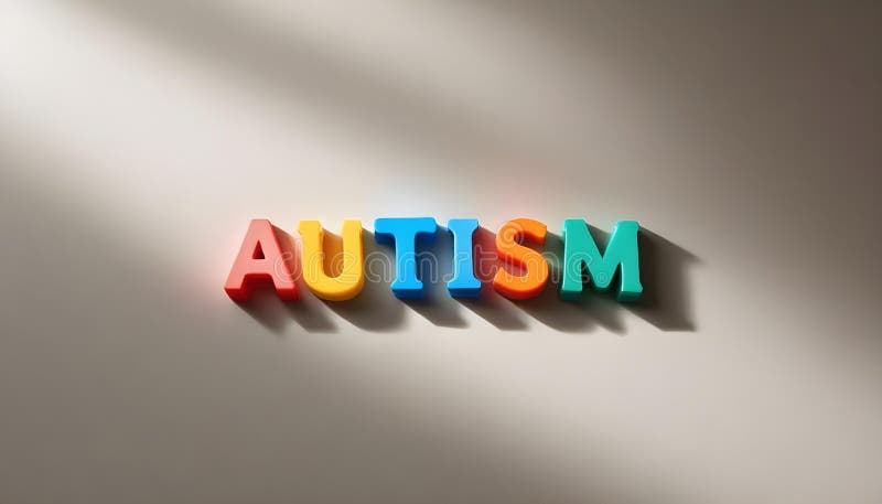 Colorful Plastic Neon Letters Spelling Autism in Bold Typography - AI ...