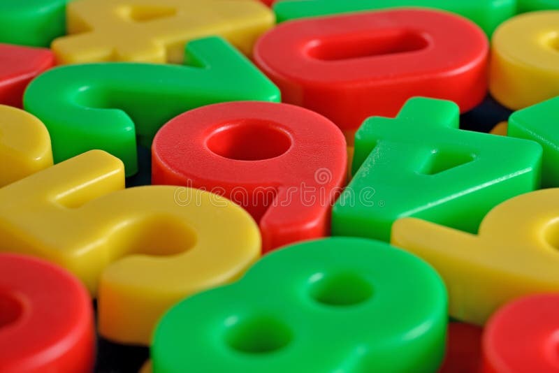 Colorful plastic numbers stock image. Image of numeracy - 39123301