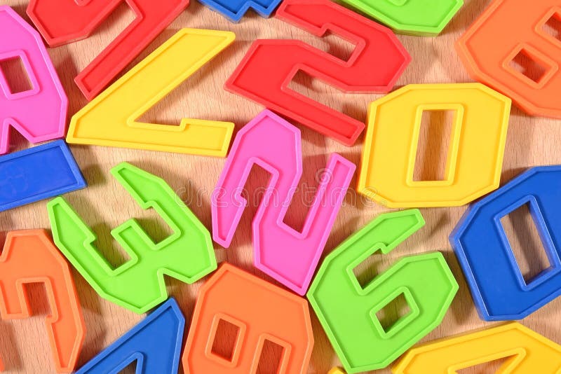 Colorful plastic numbers. stock photo. Image of educational - 43079040