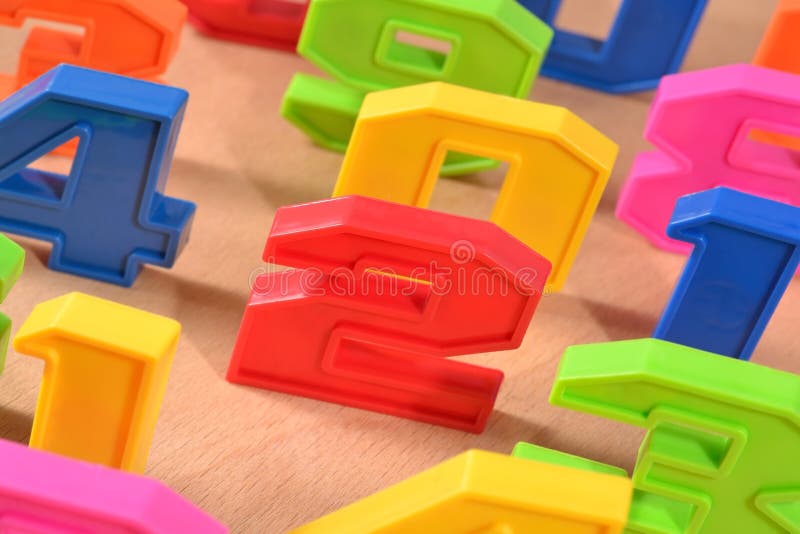 Colorful plastic numbers stock photo. Image of digit - 43449870