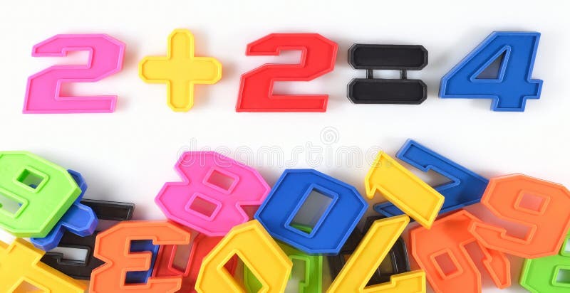 Colorful plastic numbers. stock image. Image of child - 42983911