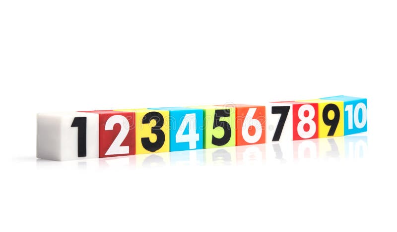 Colorful Plastic Numbers on White Background Stock Photo - Image of ...