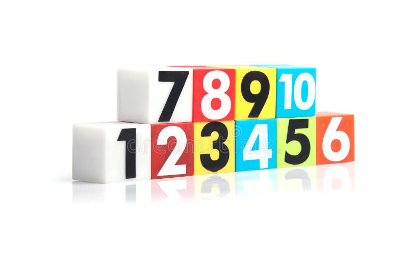 Colorful Plastic Numbers on White Background Stock Photo - Image of ...