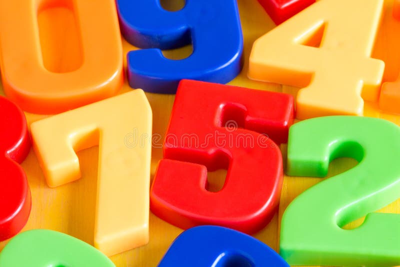 Plastic Numbers Isolated on White Stock Image - Image of school ...