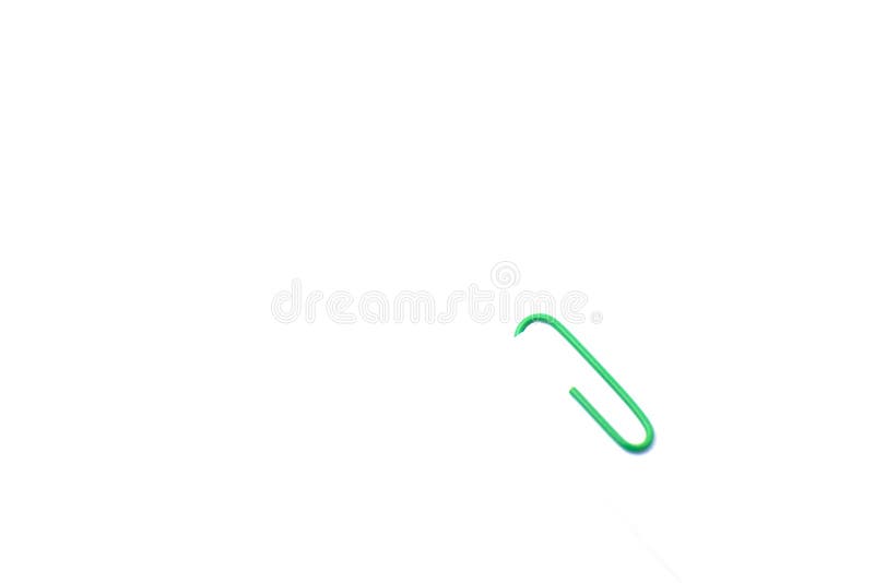 Colorful Plastic Paper Clips Attached To a Blank White Paper. Stock ...