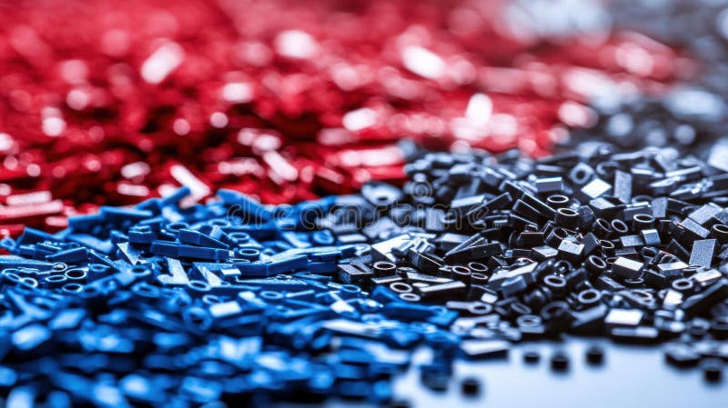 Colorful Plastic Pieces Form Abstract Art, Design and Construction ...