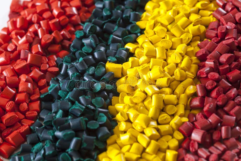 Colorful Plastic Polymer Granules Stock Photo - Image of colored ...