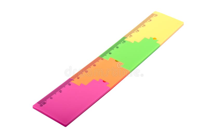 Colorful Plastic Protractor in Different Color Isolated Stock Photo ...