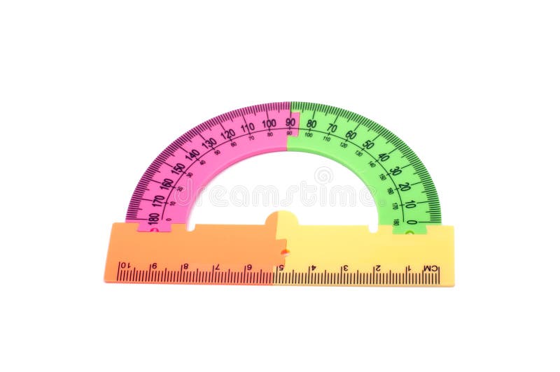 Colorful Plastic Ruler in Different Color Isolated Stock Image - Image ...
