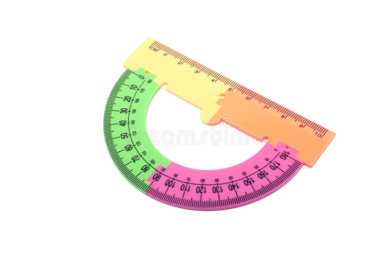 Colorful Plastic Ruler in Different Color Isolated Stock Photo - Image ...