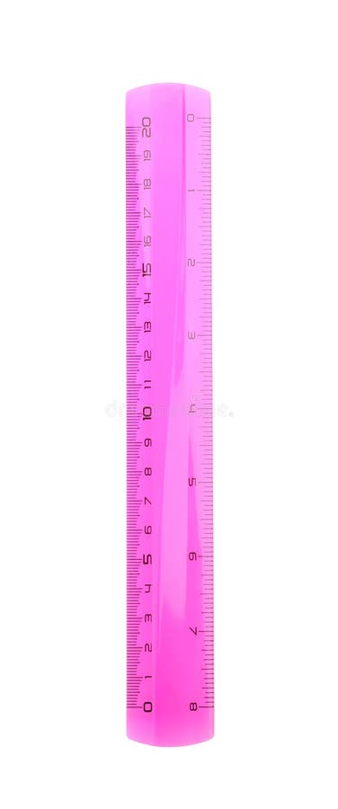 Colorful Plastic Ruler Isolated on White. School Stationery Stock Image ...