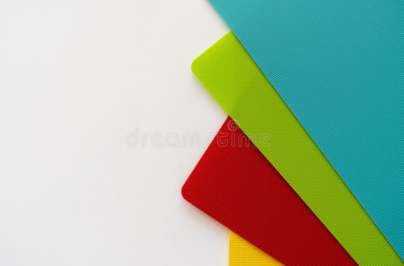 Colorful Plastic Sheets with Tiny Dots on a White Background Stock ...