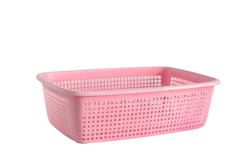 Colorful Plastic of Small Basket for Container Stock Photo - Image of ...