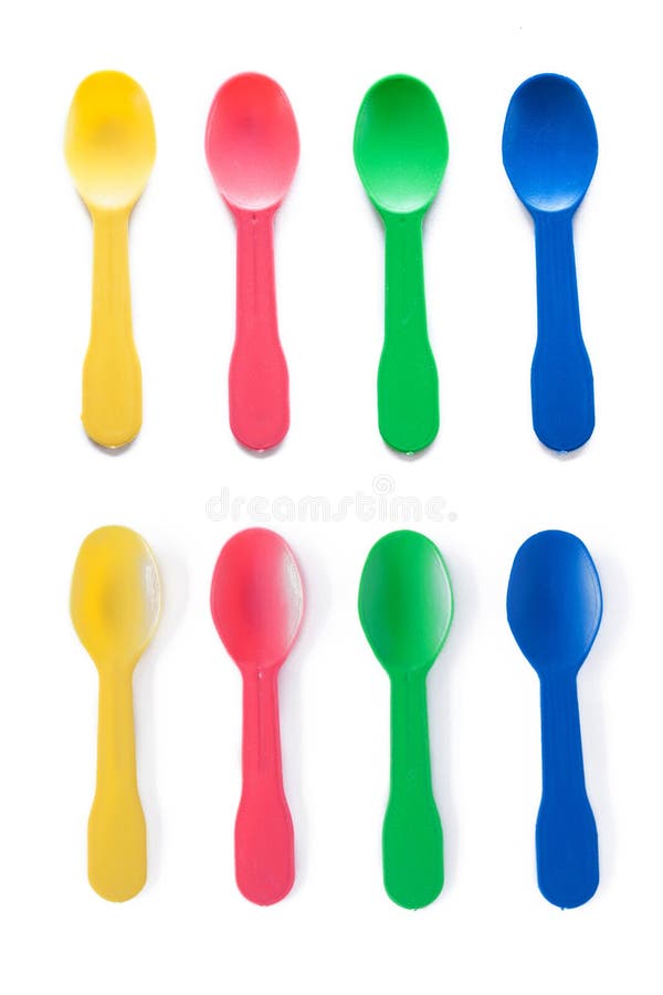 Colorful plastic spoon. stock photo. Image of spoon, blue - 54709086