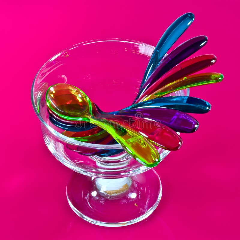Colorful spoons stock photo. Image of shiny, mauve, colour - 21154592