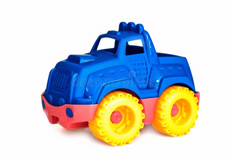 Plastic Stylized Toy Pickup Car Stock Image - Image of isolated ...
