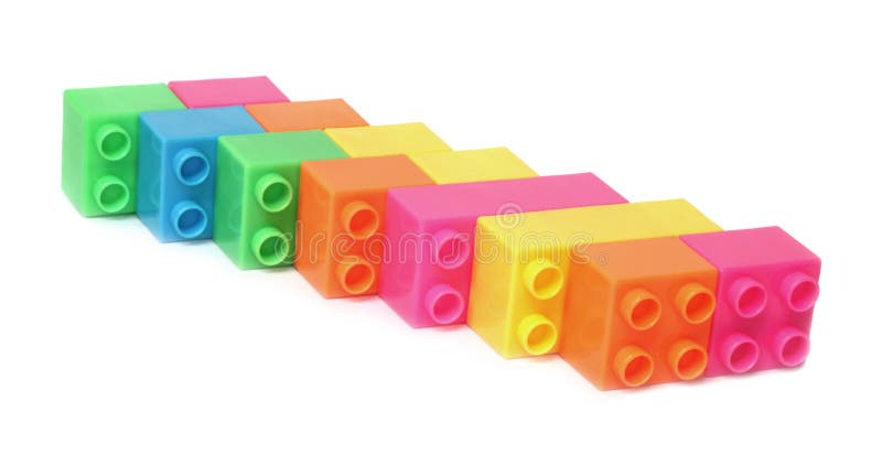 Colorful Plastic Toy Bricks Stock Photo - Image of bricks, plan: 14668458
