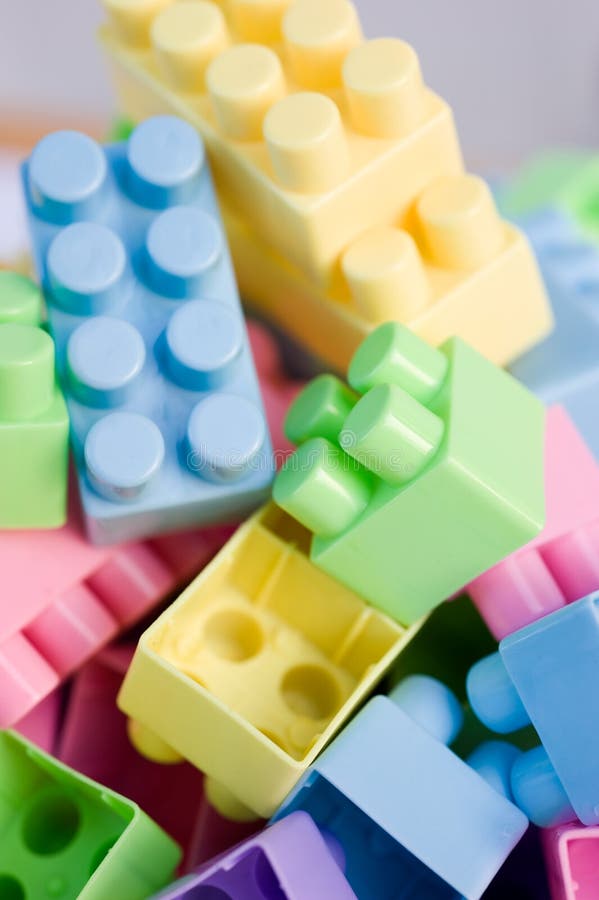 Colorful Plastic Toy Bricks Stock Image - Image of geometric, game ...