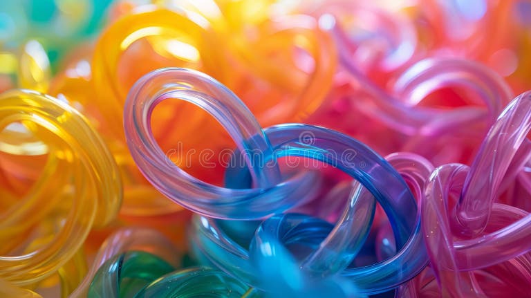 Colorful Plastic Toy Coils. Stock Image - Image of swirled, coils ...