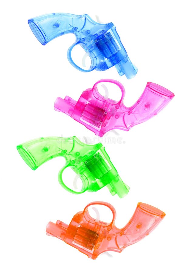 Colorful Plastic toy guns stock image. Image of background - 9519161