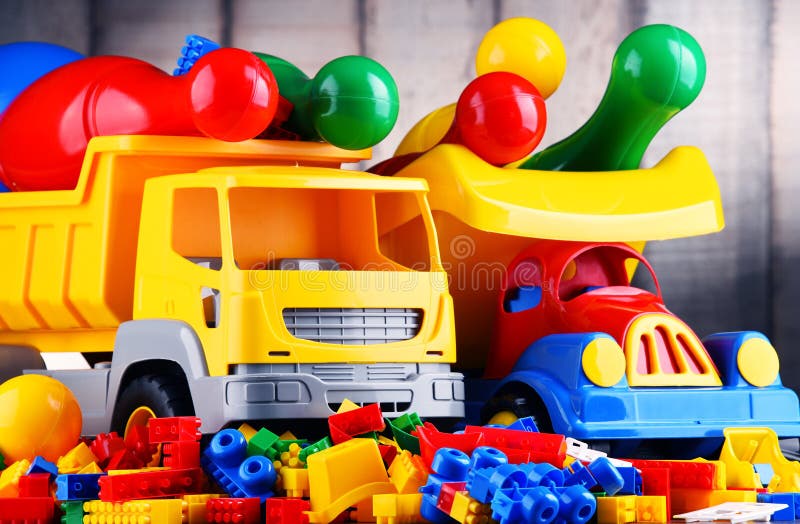 Colorful Plastic Toys in Children& X27;s Room Stock Image - Image of ...