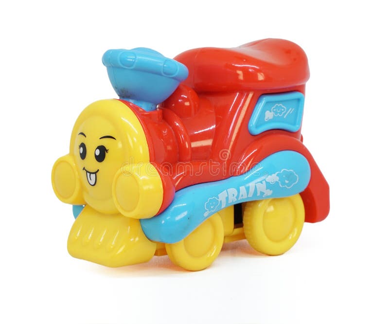Plastic toy train stock image. Image of plaything, transport - 71733373