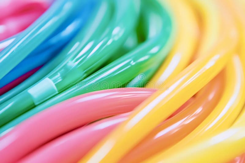 Colorful Plastic Tubes Forming a Vibrant and Abstract Pattern Stock ...