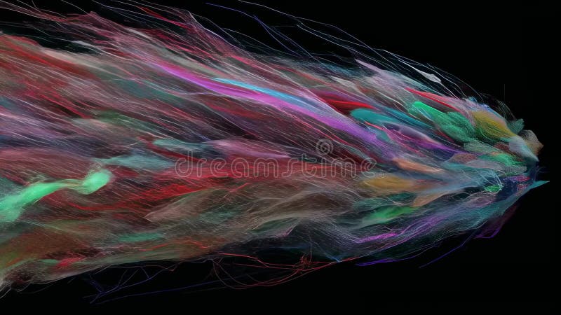 Colorful Plastic Waste Entering Depolymerizer for Recycling Stock ...