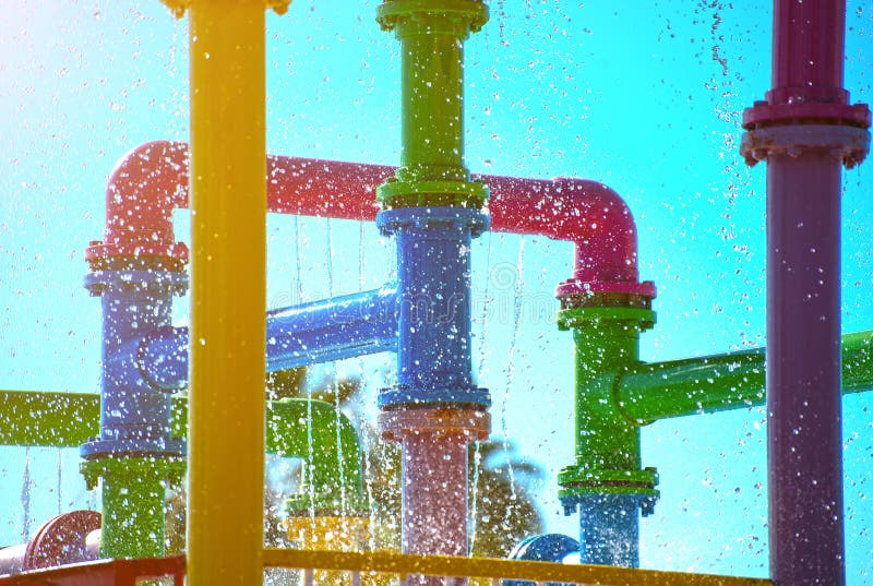 Colorful Plastic Water-pipes. Stock Photo - Image of pipes ...