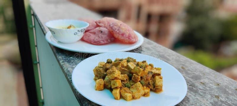 Beetroot Puri, Paneer Masala, and Sweet Dish Delightfully Served ...