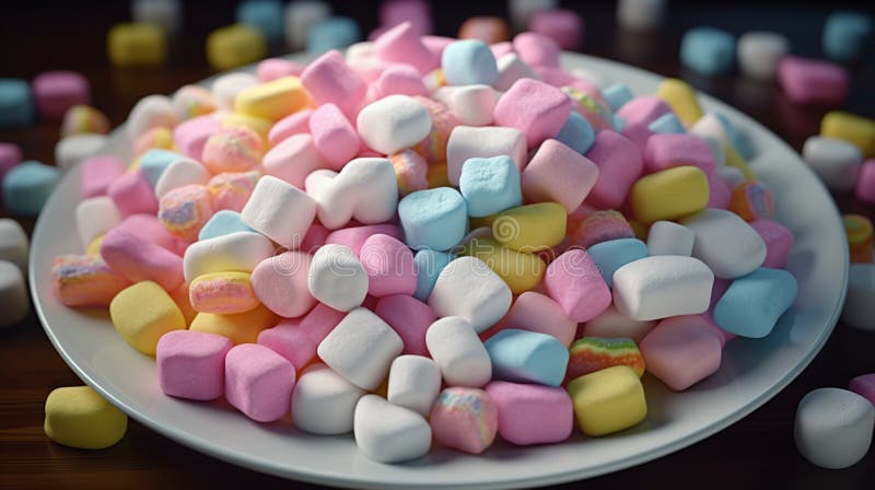 "Marshmallow Medley: a Vibrant Array of Shapes and Sizes" Stock ...