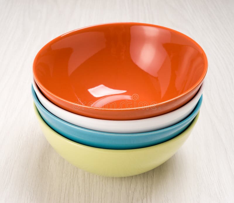 Colorful plates stock photo. Image of lunch, food, circle - 53928130