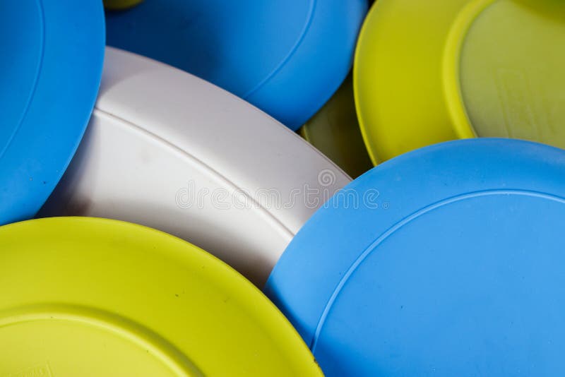 Colorful Plates Stacked Upside Down. Stock Photo - Image of ceramic ...