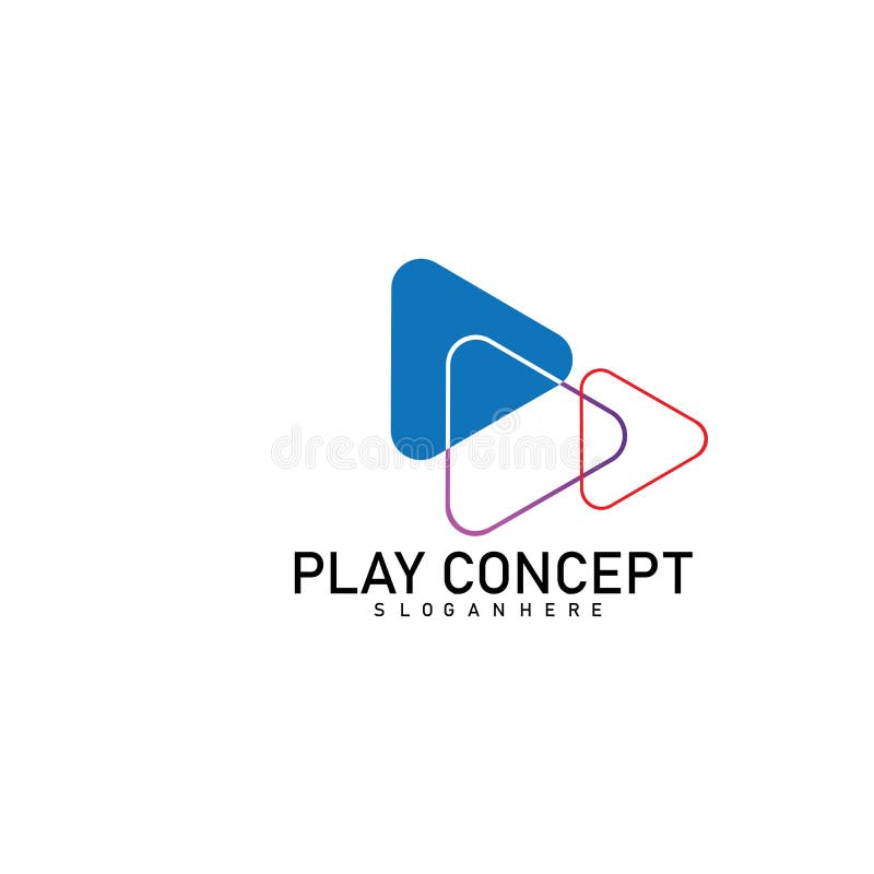 Colorful Play Logo Design Concept. Play Logo Template Vector Stock ...