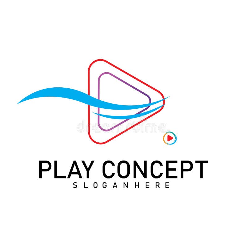 Colorful Play Logo Design Concept. Play Logo Template Vector Stock ...