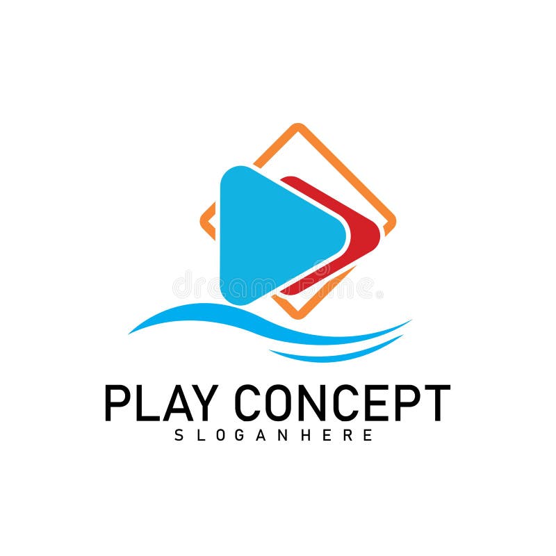 Colorful Play Logo Design Concept. Play Logo Template Vector Stock ...