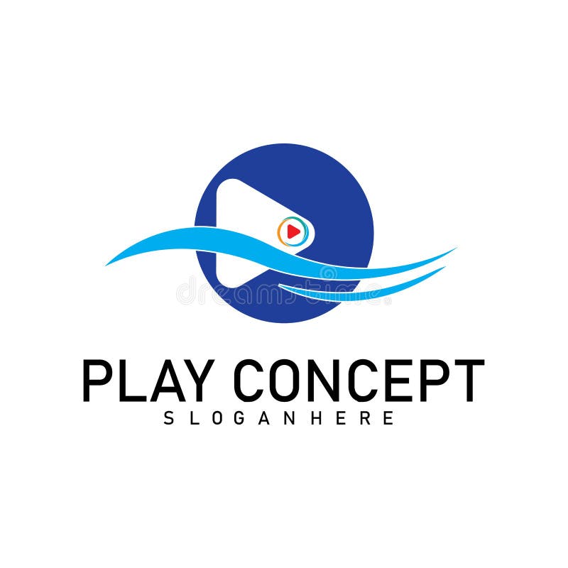 Colorful Play Logo Design Concept. Play Logo Template Vector Stock ...