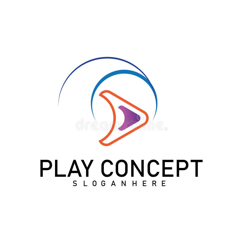 Colorful Play Logo Design Concept. Play Logo Template Vector Stock ...