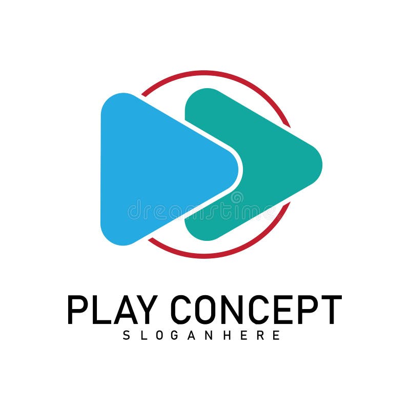 Colorful Play Logo Design Concept. Play Logo Template Vector Stock ...
