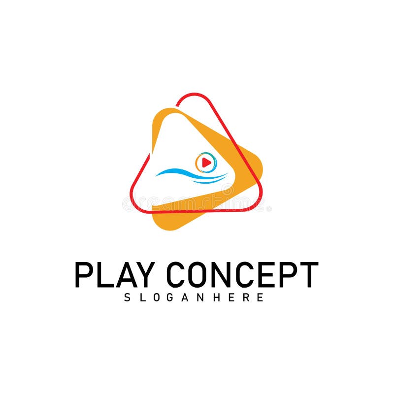 Colorful Play Logo Design Concept. Play Logo Template Vector Stock ...