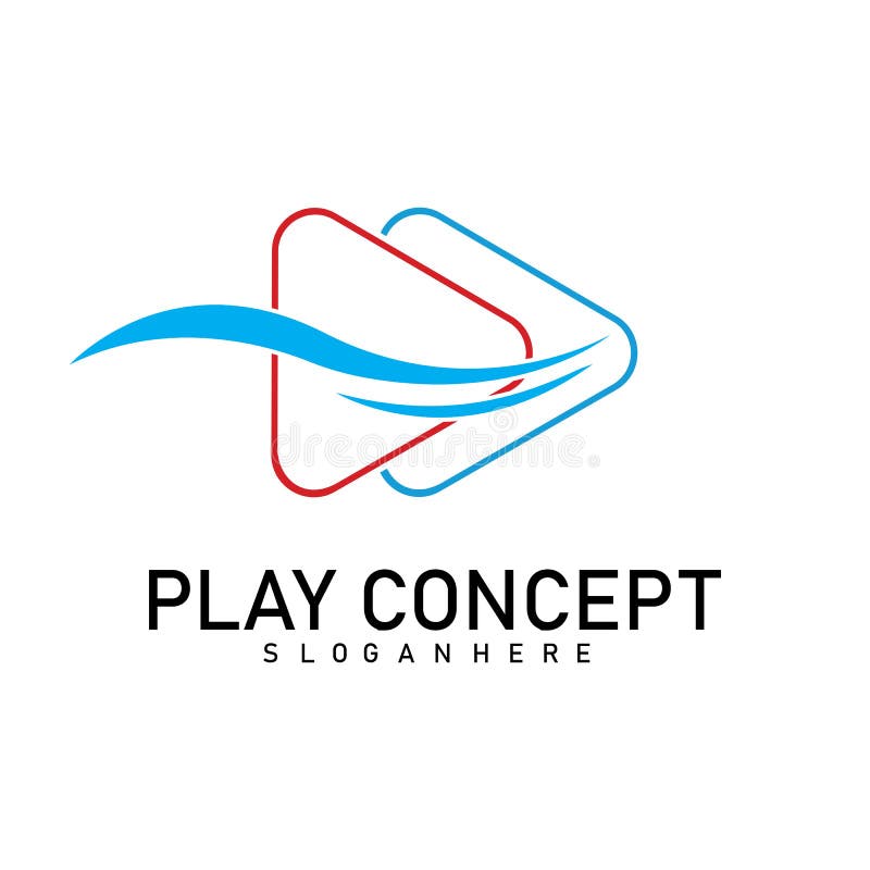 Colorful Play Logo Design Concept. Play Logo Template Vector Stock ...