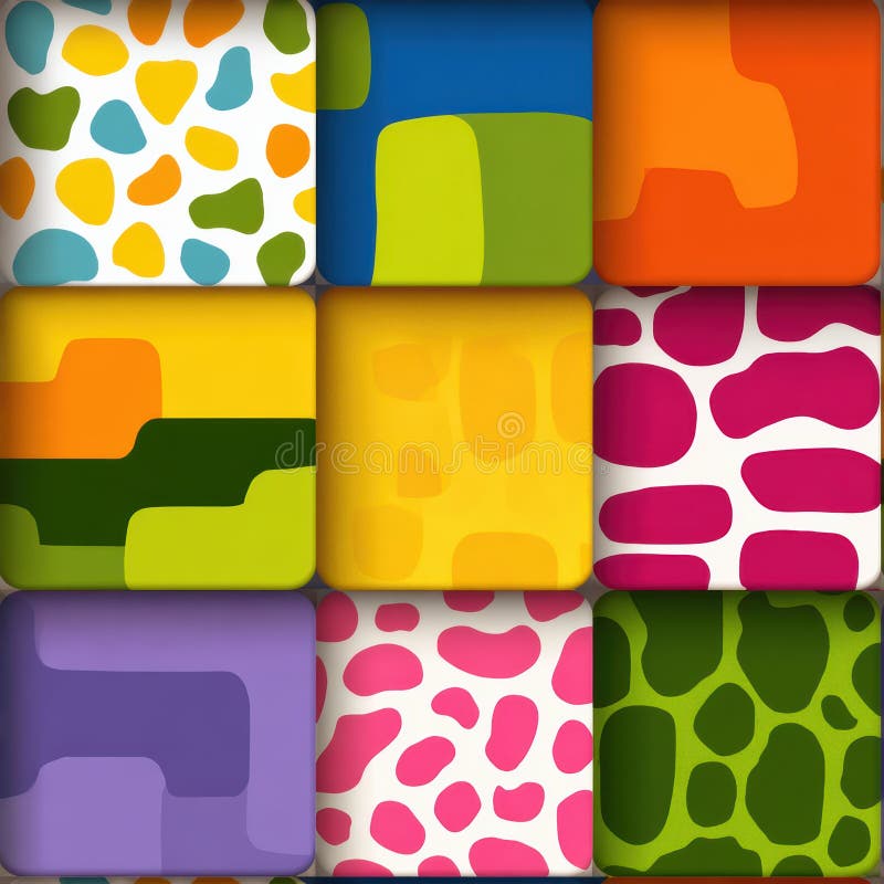 Colorful and Playful Geometric Shapes Background Design for Use Stock ...