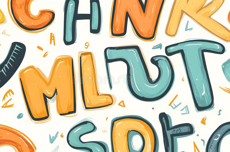 Colorful, Playful Letters and Shapes Create an Engaging, Artistic ...