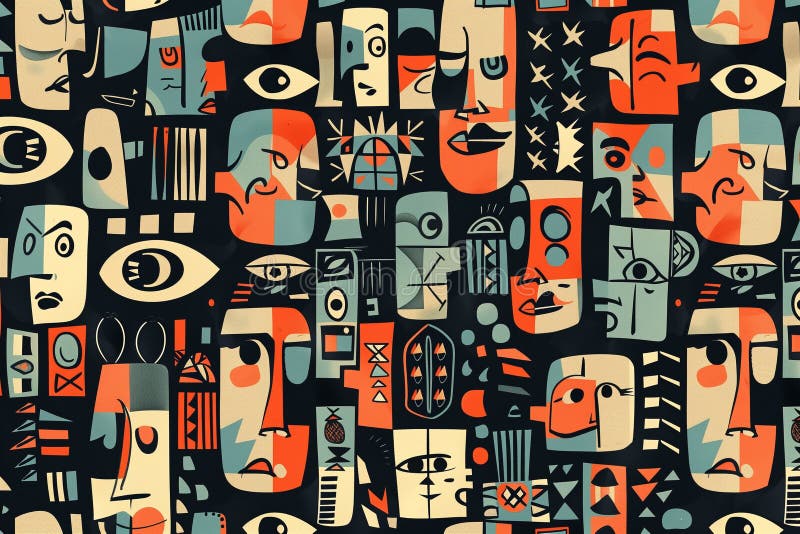 Colorful and Playful Pattern Featuring Friendly Illustrations for ...