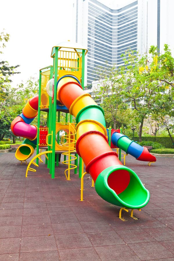 Colorful playground stock image. Image of child, tree - 23912391