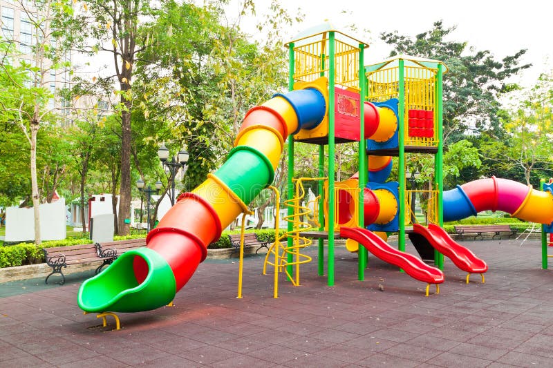 Colorful playground stock photo. Image of city, playground - 23912406