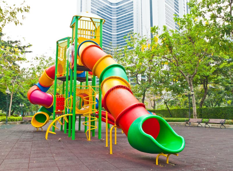 Colorful playground stock image. Image of blue, youth - 23981297