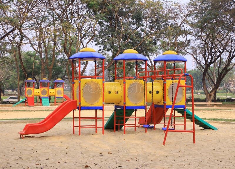Colorful Playground stock image. Image of nature, outdoor - 25734411