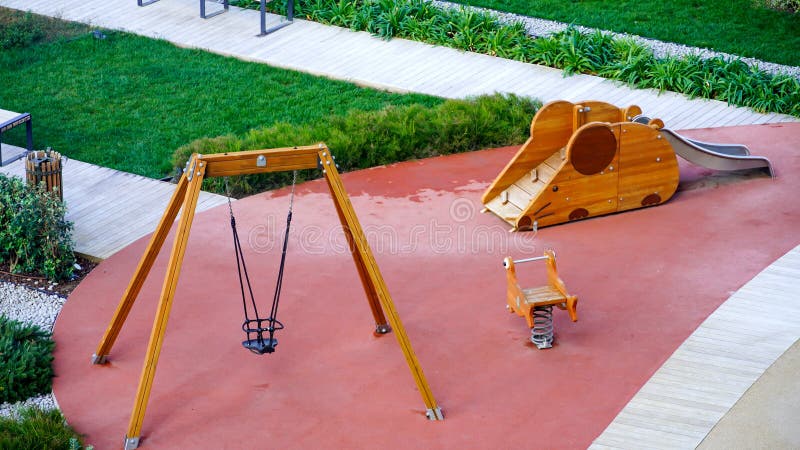 A Colorful Playground for Children - No Children Inside Editorial Photo ...
